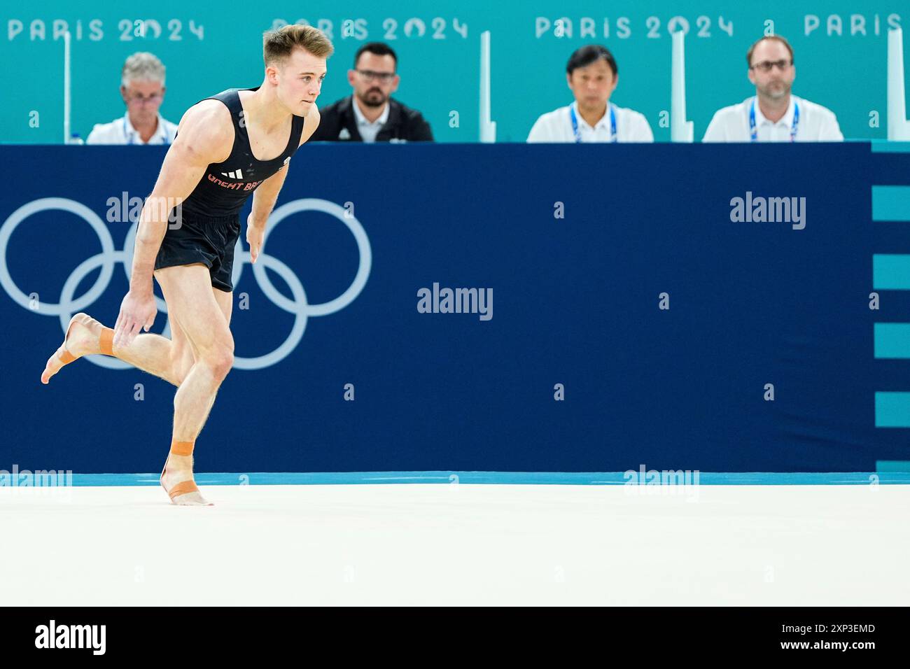 Luke Whitehouse of Great Britain competes in Men's Floor Exercise Final ...