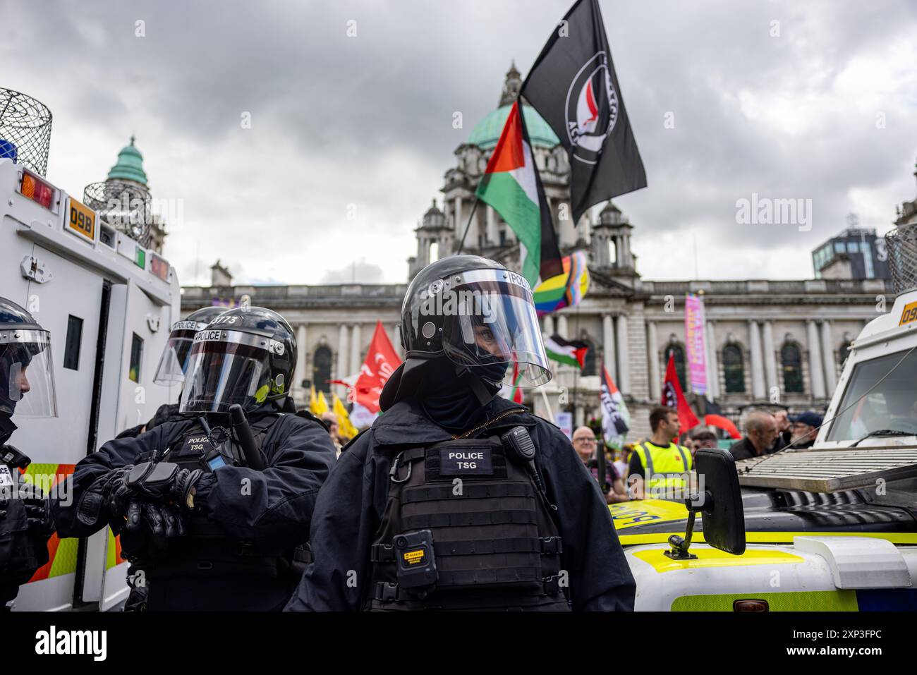 Belfast, UK. 03rd Aug, 2024. 03/08/2024 Belfast Anti-Racism and Anti ...
