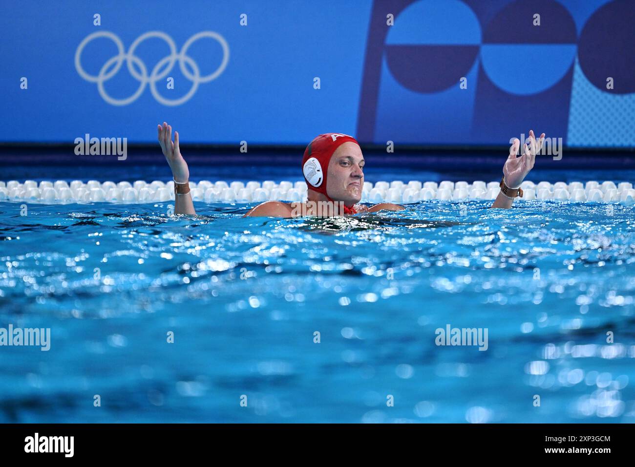Saint Denis, France. 03rd Aug, 2024. Australian water polo player Nic ...