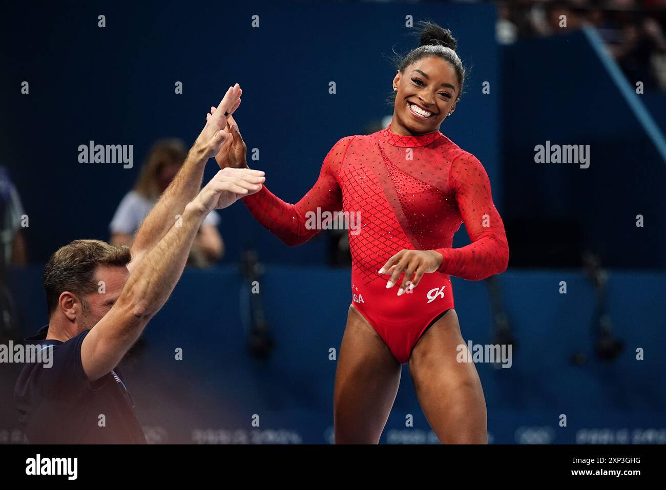 USA's Simone Biles competing in the Women's Vault Final during the ...