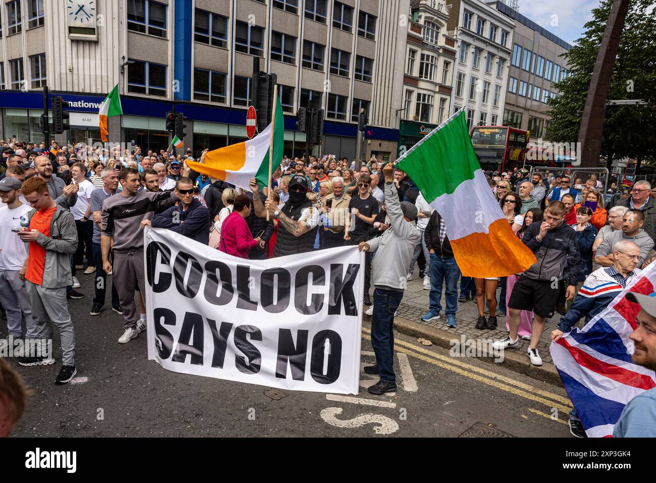 Belfast, UK. 03rd Aug, 2024. 03/08/2024 Belfast Anti-Racism and Anti ...