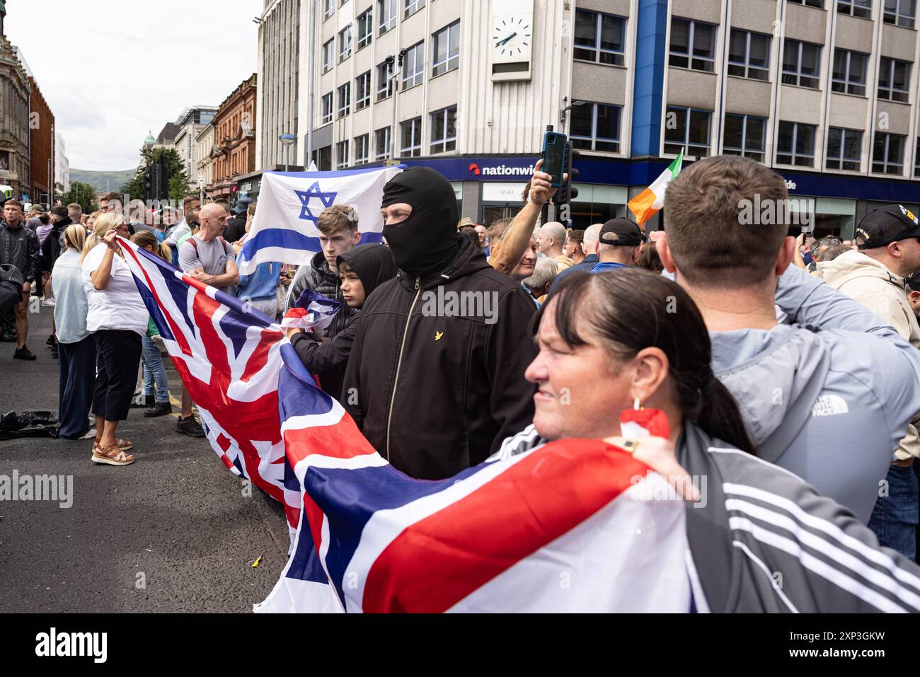 Belfast, UK. 03rd Aug, 2024. 03/08/2024 Belfast Anti-Racism and Anti ...