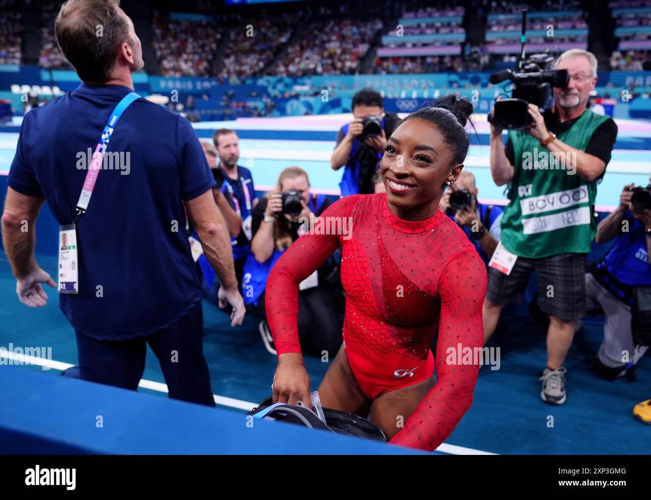 USA's Simone Biles competing in the Women's Vault Final during the ...