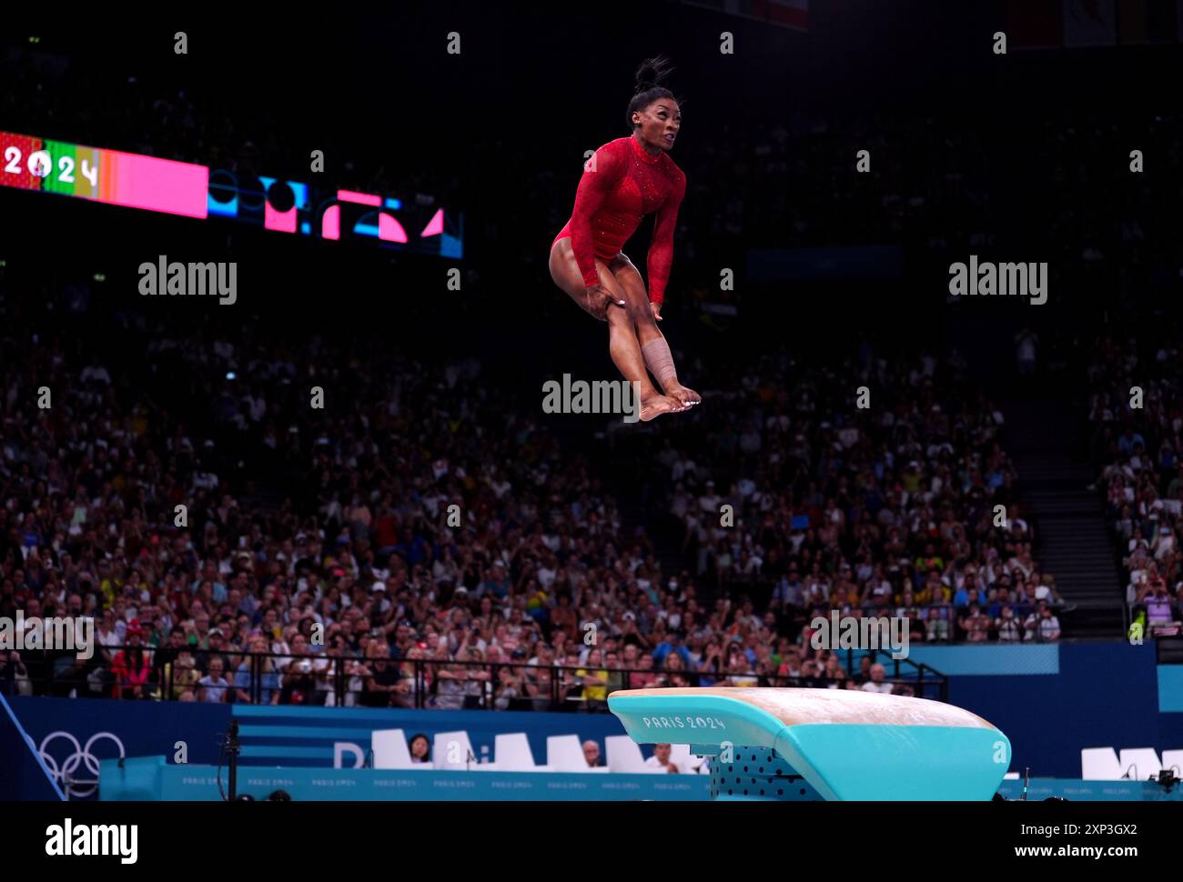 USA's Simone Biles competing in the Women's Vault Final during the ...