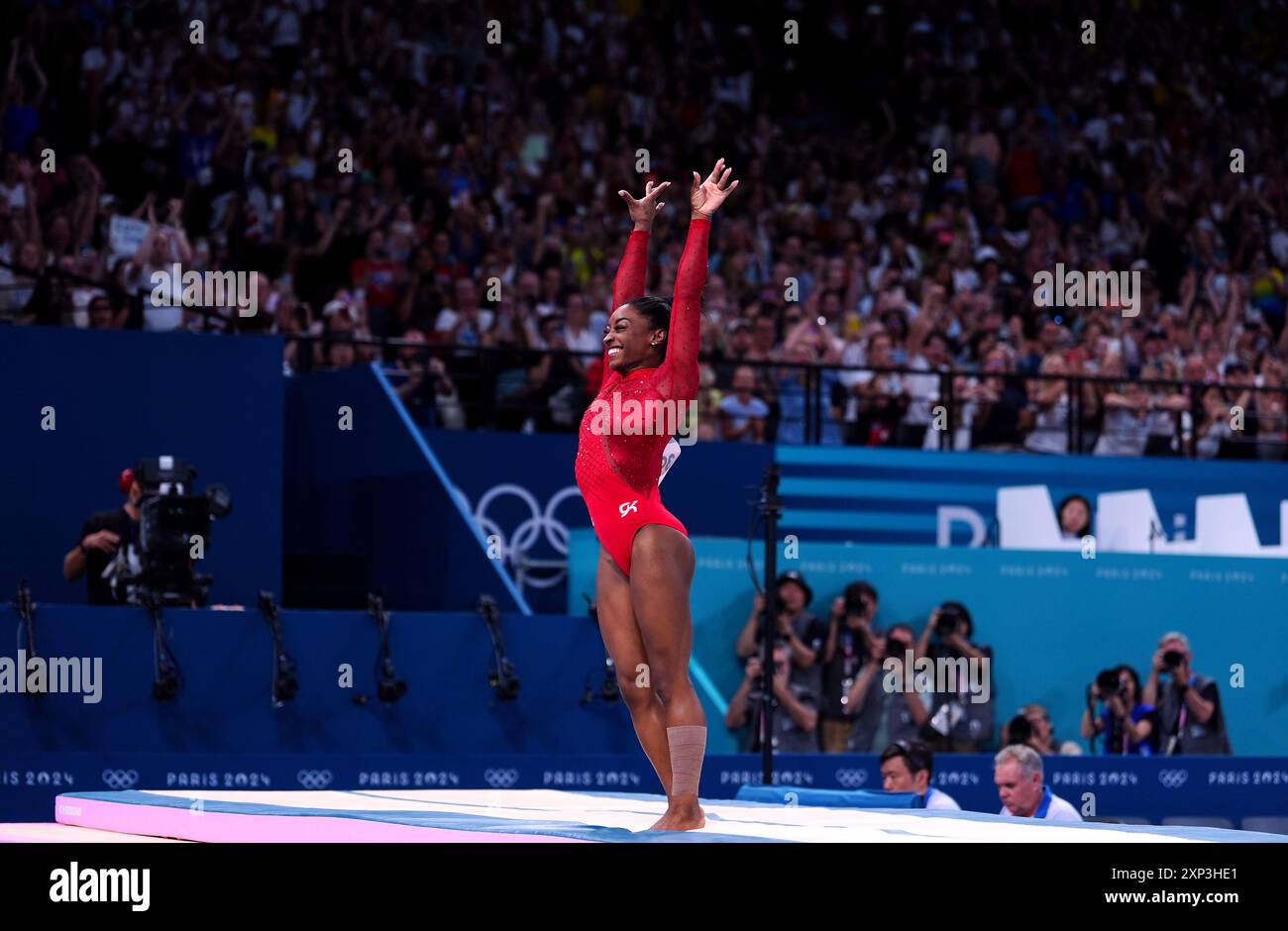USA's Simone Biles competing in the Women's Vault Final during the ...