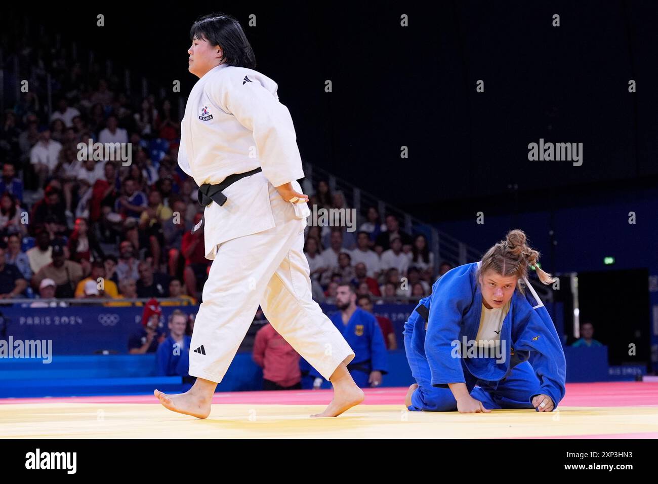 South Korea's Hayun Kim celebrates after defeating Germany's Renee ...
