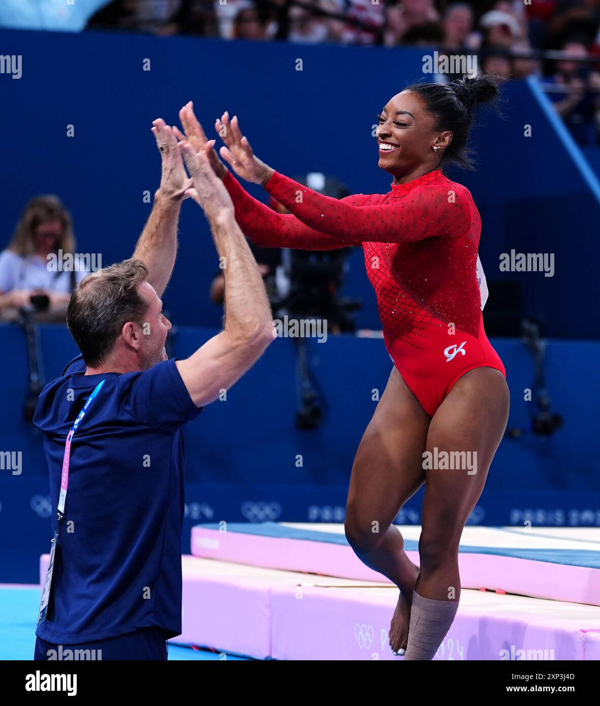 USA's Simone Biles competing in the Women's Vault Final during the ...