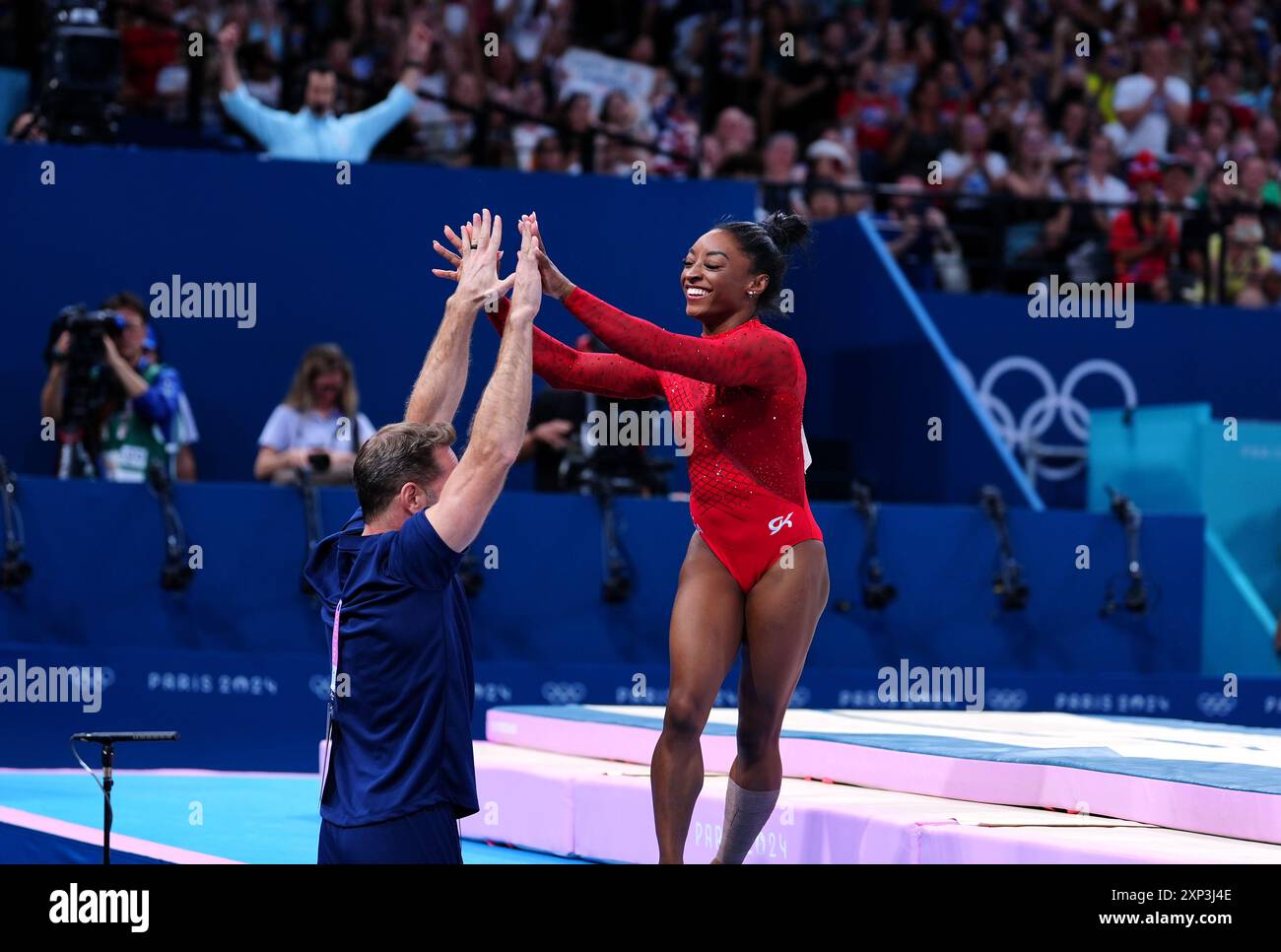 USA's Simone Biles competing in the Women's Vault Final during the ...