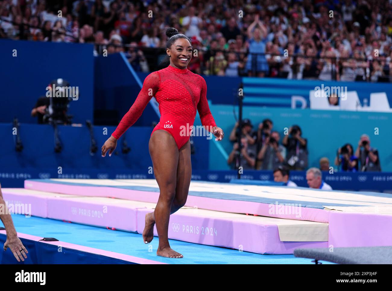 USA's Simone Biles competing in the Women's Vault Final during the ...