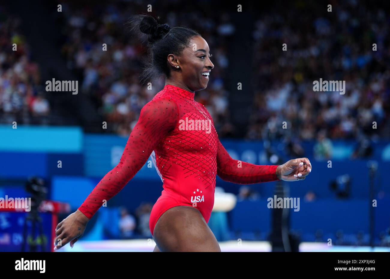 USA's Simone Biles competing in the Women's Vault Final during the ...