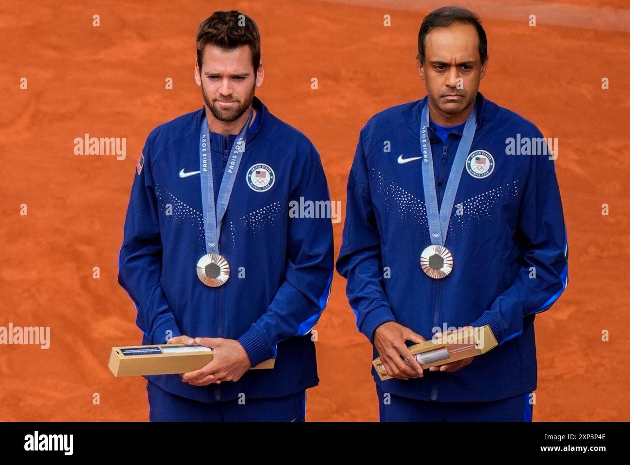 Austin Krajicek and Rajeev Ram of the United States pose with their ...