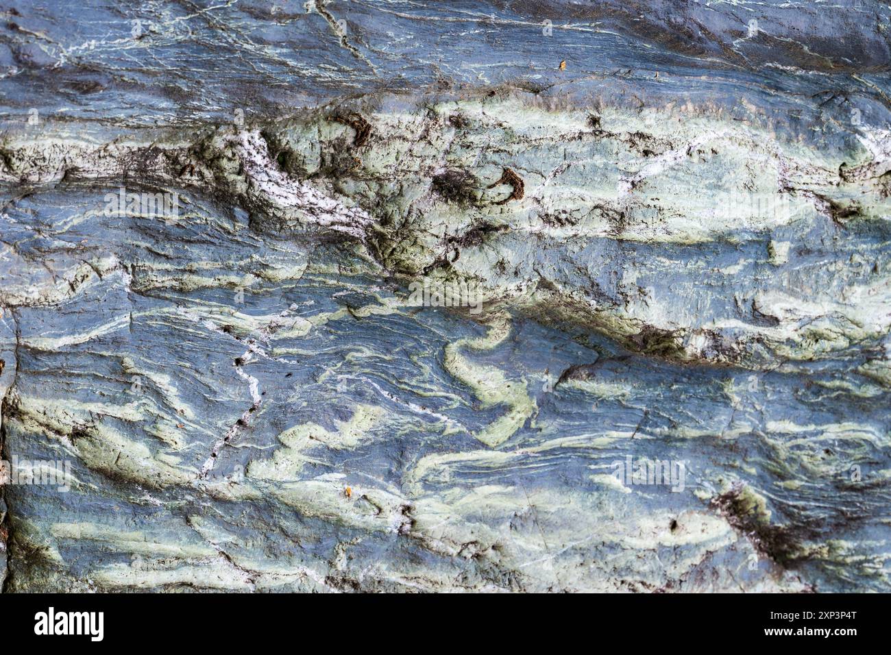 Outcrop of gneiss, a high grade metamorphic rock. Sichuan, China Stock ...