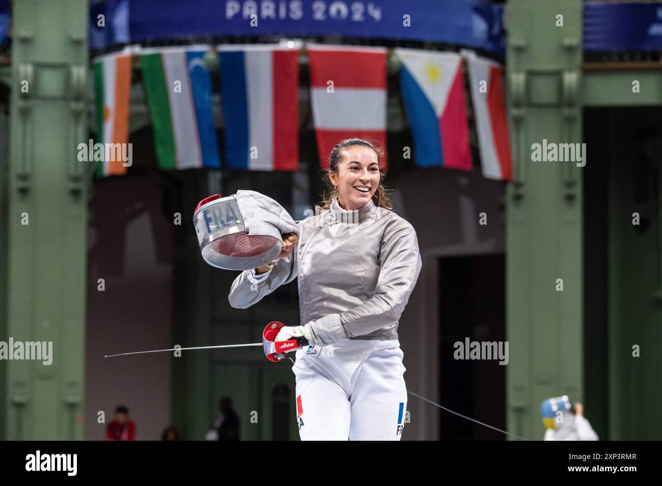 Paris, France. 3rd Aug 2024. Sara Balzer (FRA), Fencing, Women's Sabre ...