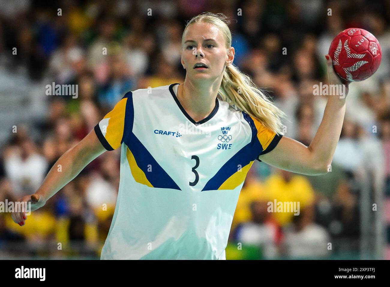 Paris, France. 3rd Aug 2024. KOPPANG Nina of Sweden during the handball ...