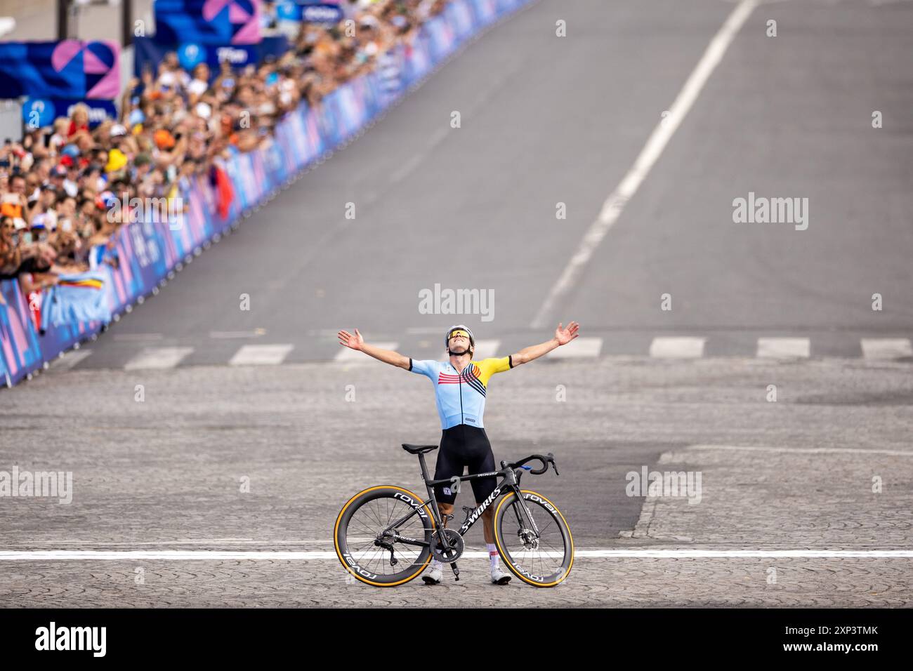 PARIS - Cyclist Remco Evenepoel (BEL) wins the road cycling race at the ...