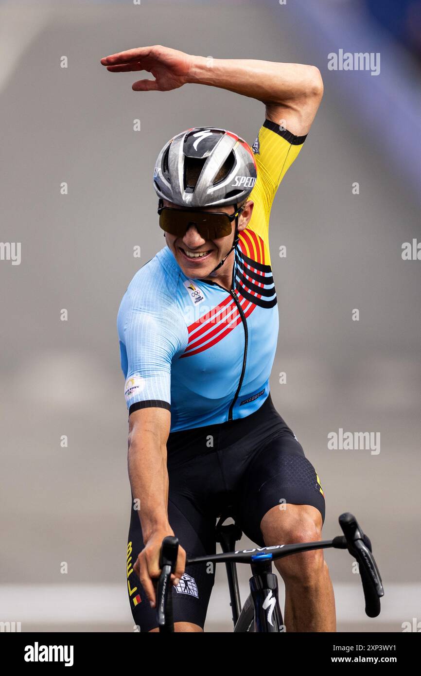 PARIS - Cyclist Remco Evenepoel (BEL) wins the road cycling race at the ...