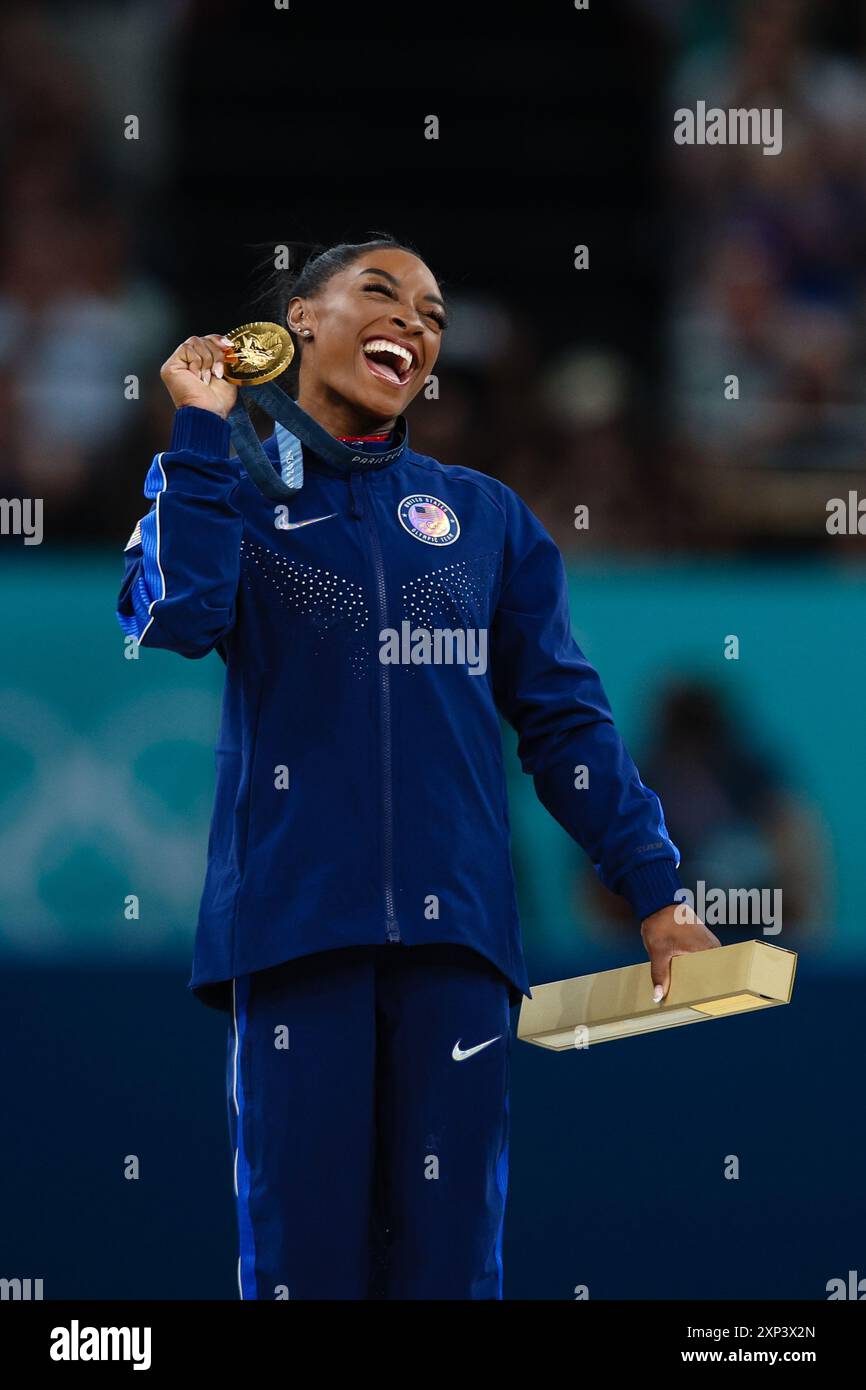 PARIS, FRANCE. 3rd Aug, 2024. Simone Biles of Team United States ...