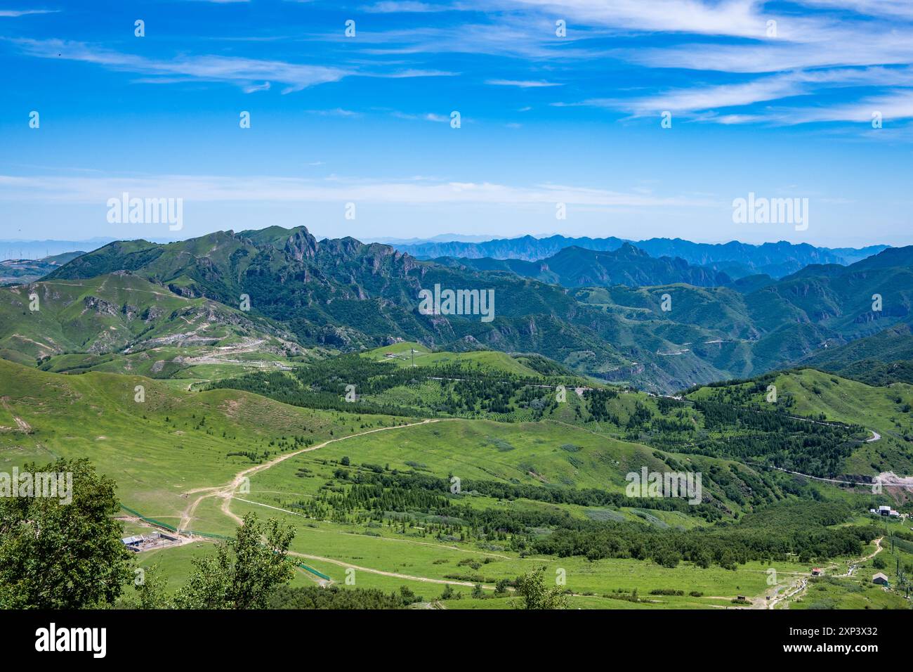 View from the top of Lingshan 灵山. Beijing, China Stock Photo - Alamy