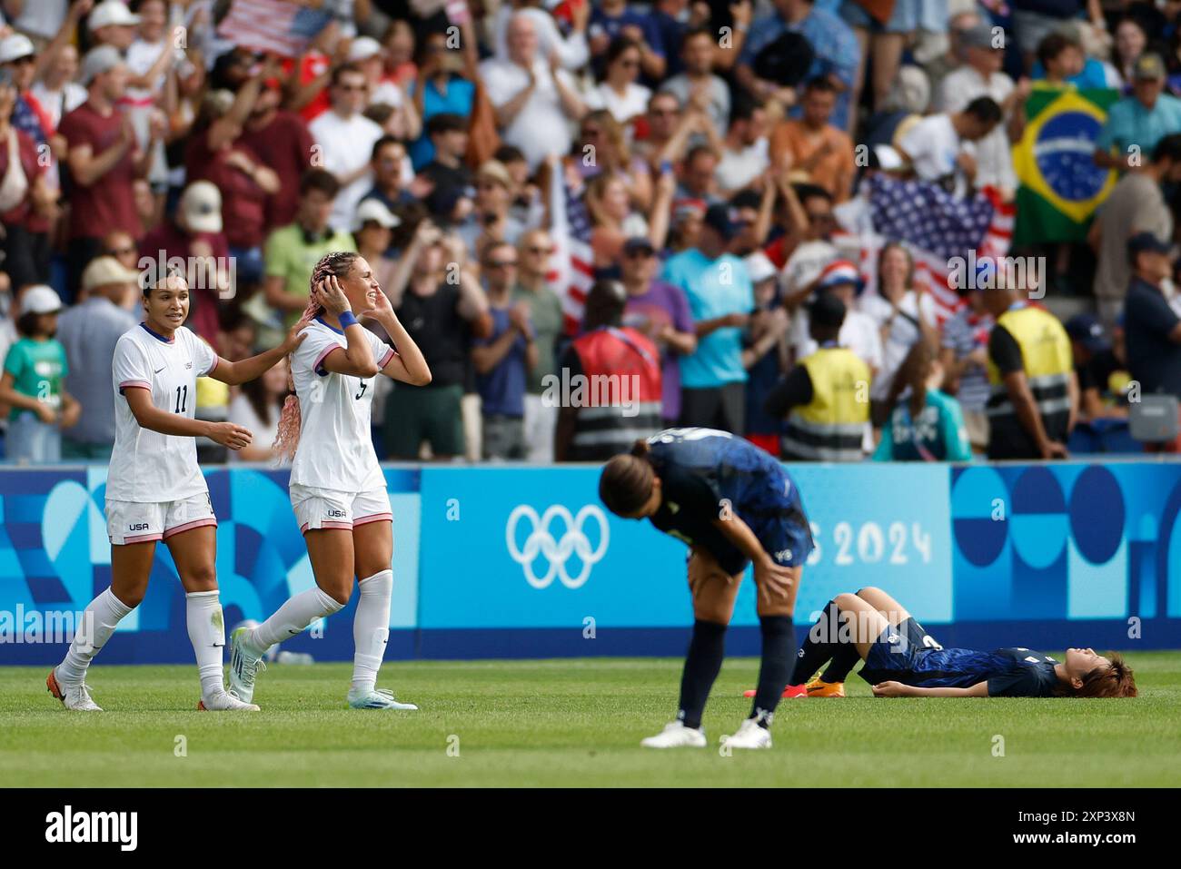 Sophia Smith, left, and Trinity Rodman of the United States celebrate ...