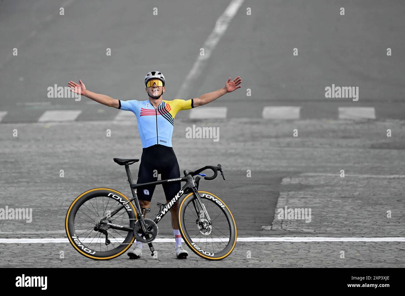 Paris, France. 03rd Aug, 2024. Belgian cyclist Remco Evenepoel ...