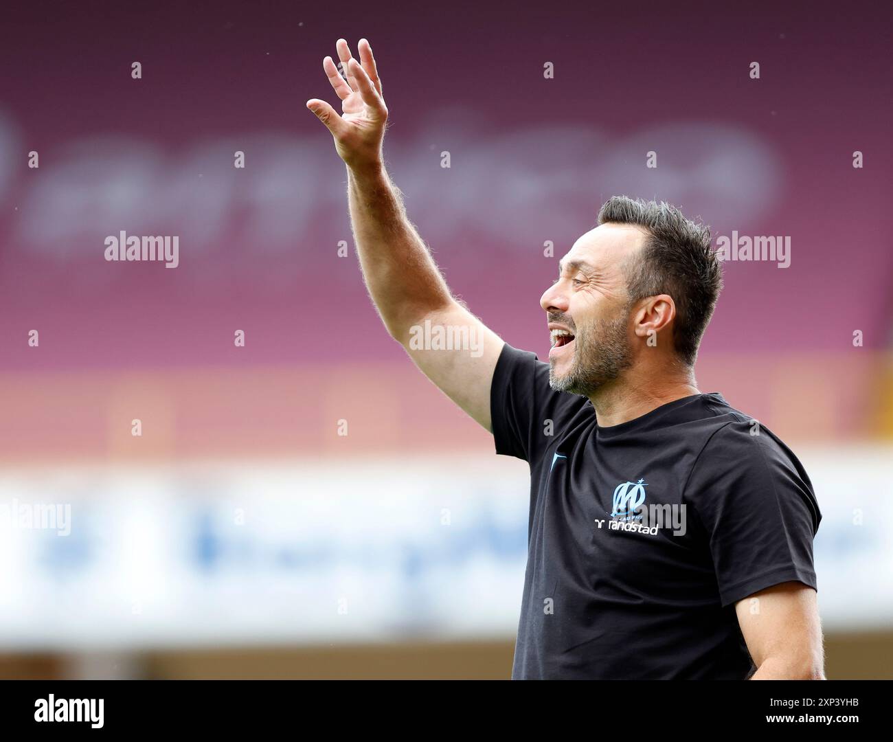 Marseille manager Roberto De Zerbi during the pre-season friendly match ...