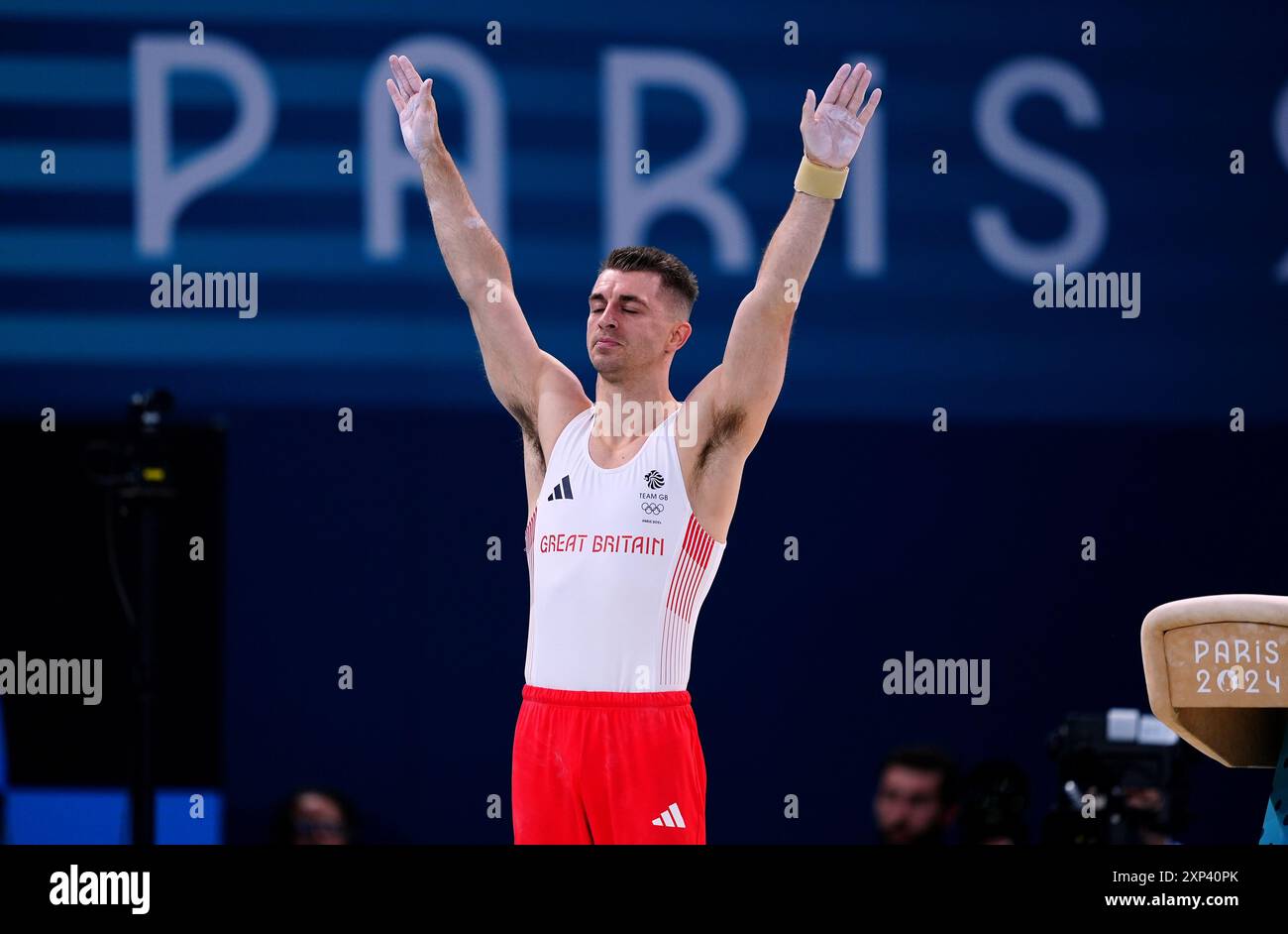 Great Britain's Max Whitlock after competing in the Men's Pommel Horse ...