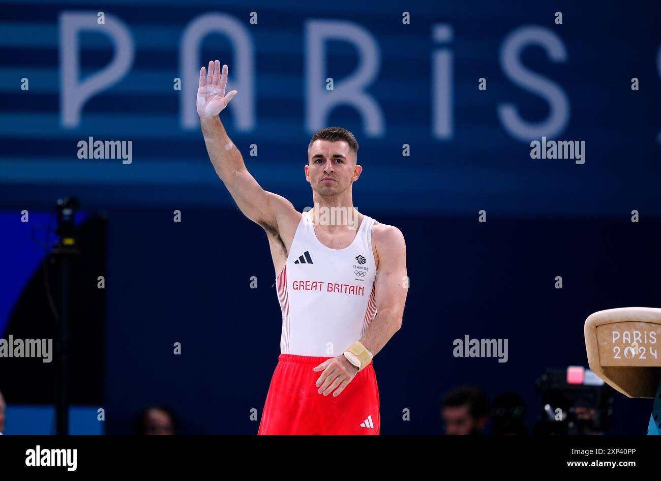 Great Britain's Max Whitlock after competing in the Men's Pommel Horse ...