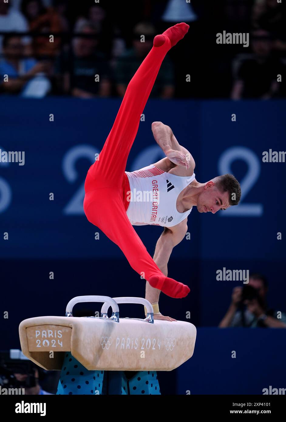Great Britain's Max Whitlock competing in the Men's Pommel Horse Final ...