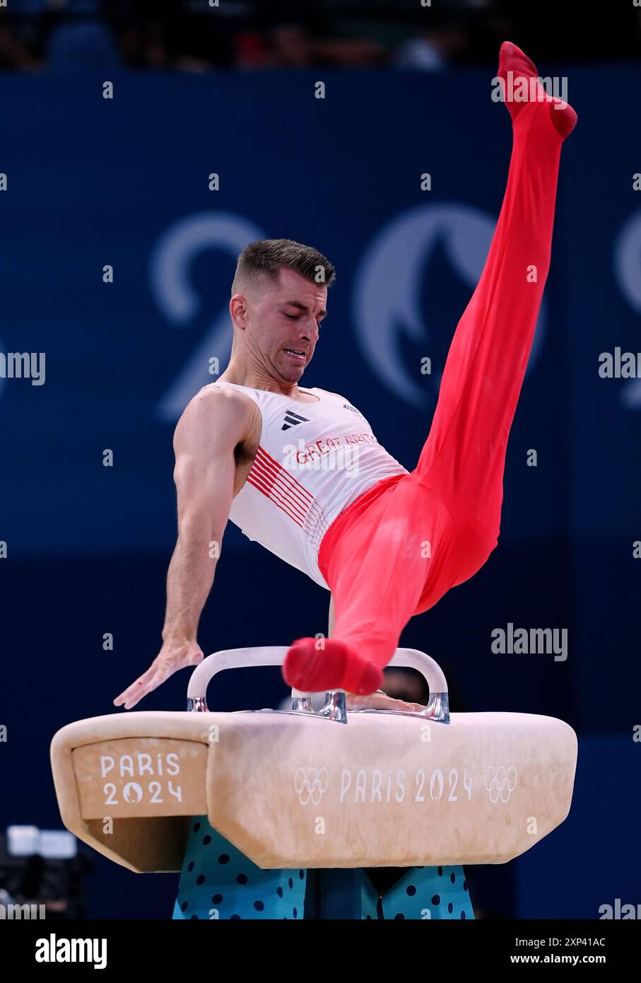 Great Britain's Max Whitlock competing in the Men's Pommel Horse Final ...