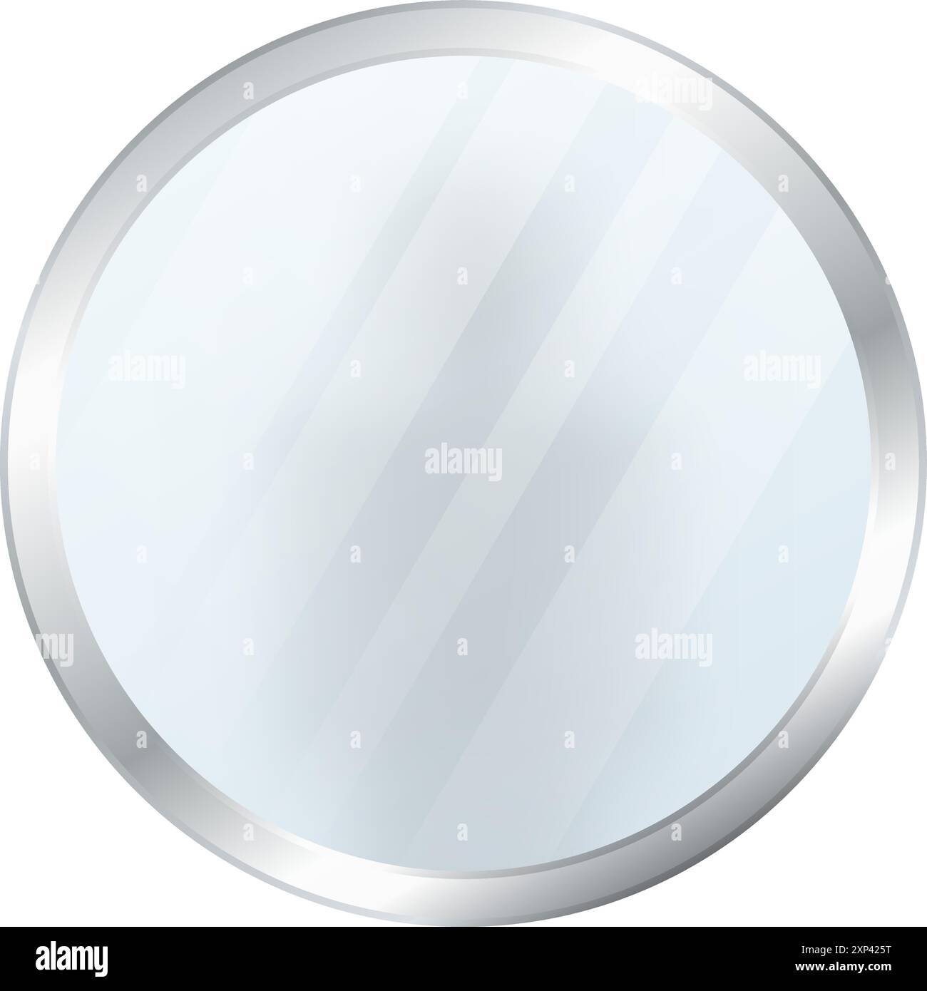 Round mirror. Wall furniture with shiny glass reflection Stock Vector ...