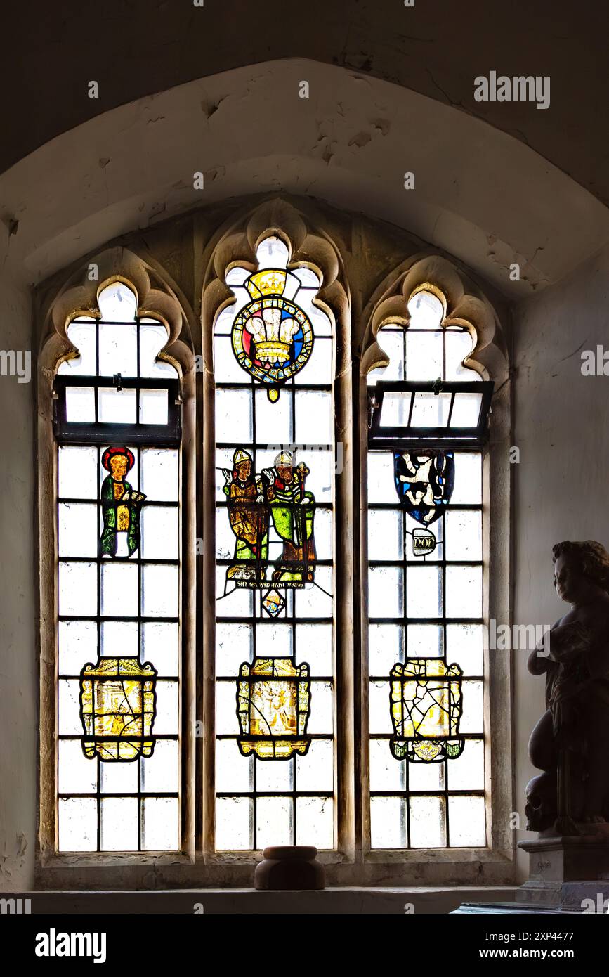The oldest glass in St Botolph's church. Probably depicting St Matthew ...