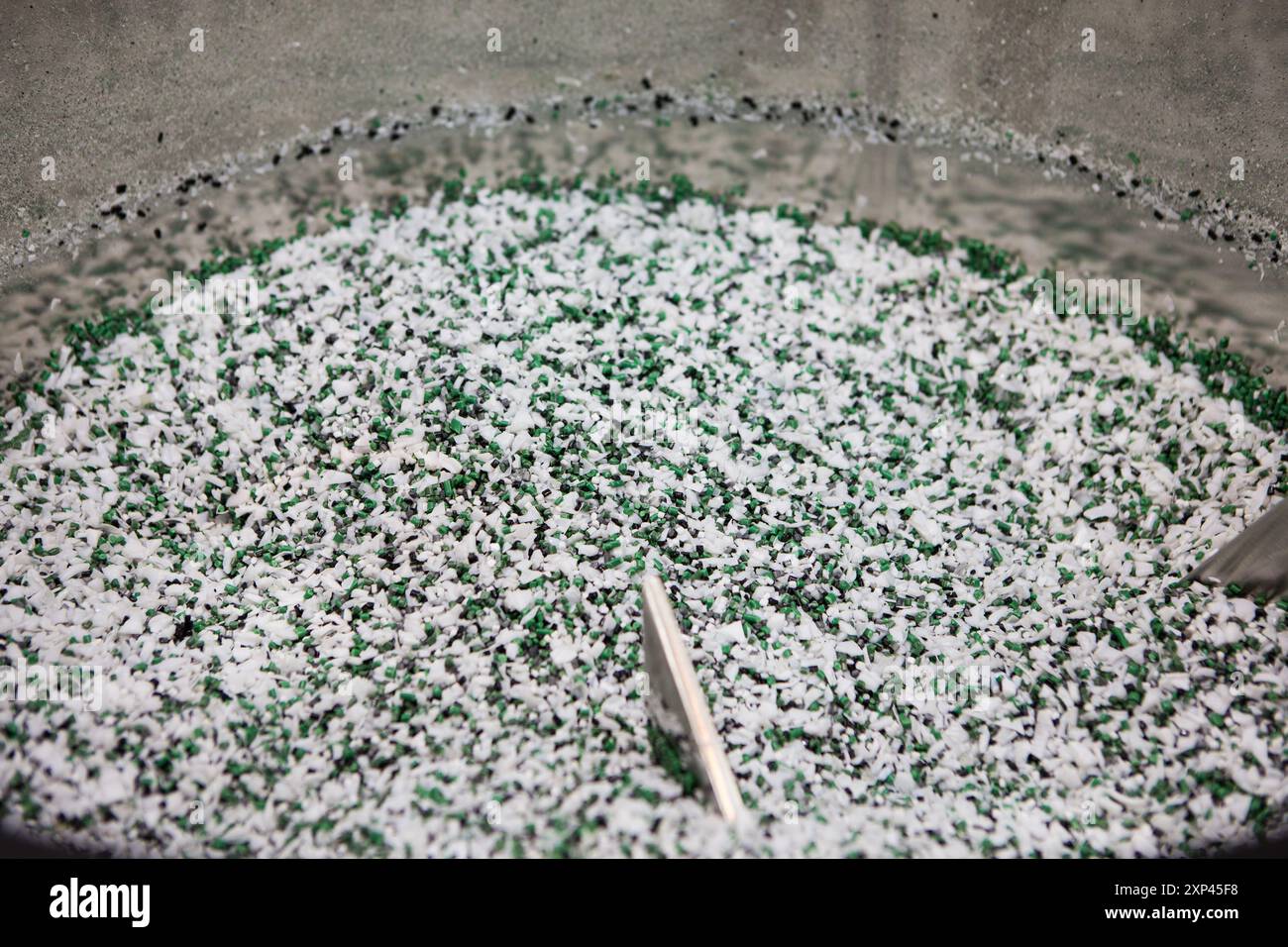 Plastic pellets mixer. Plastic granulates mixing machine Stock Photo ...