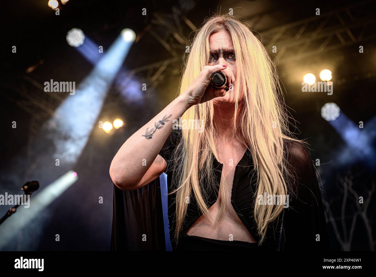 Aarhus, Denmark. 02nd, August 2024. The Danish one-woman black metal ...