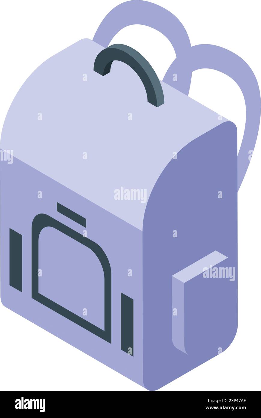 School backpack icon in isometric style isolated on white background ...