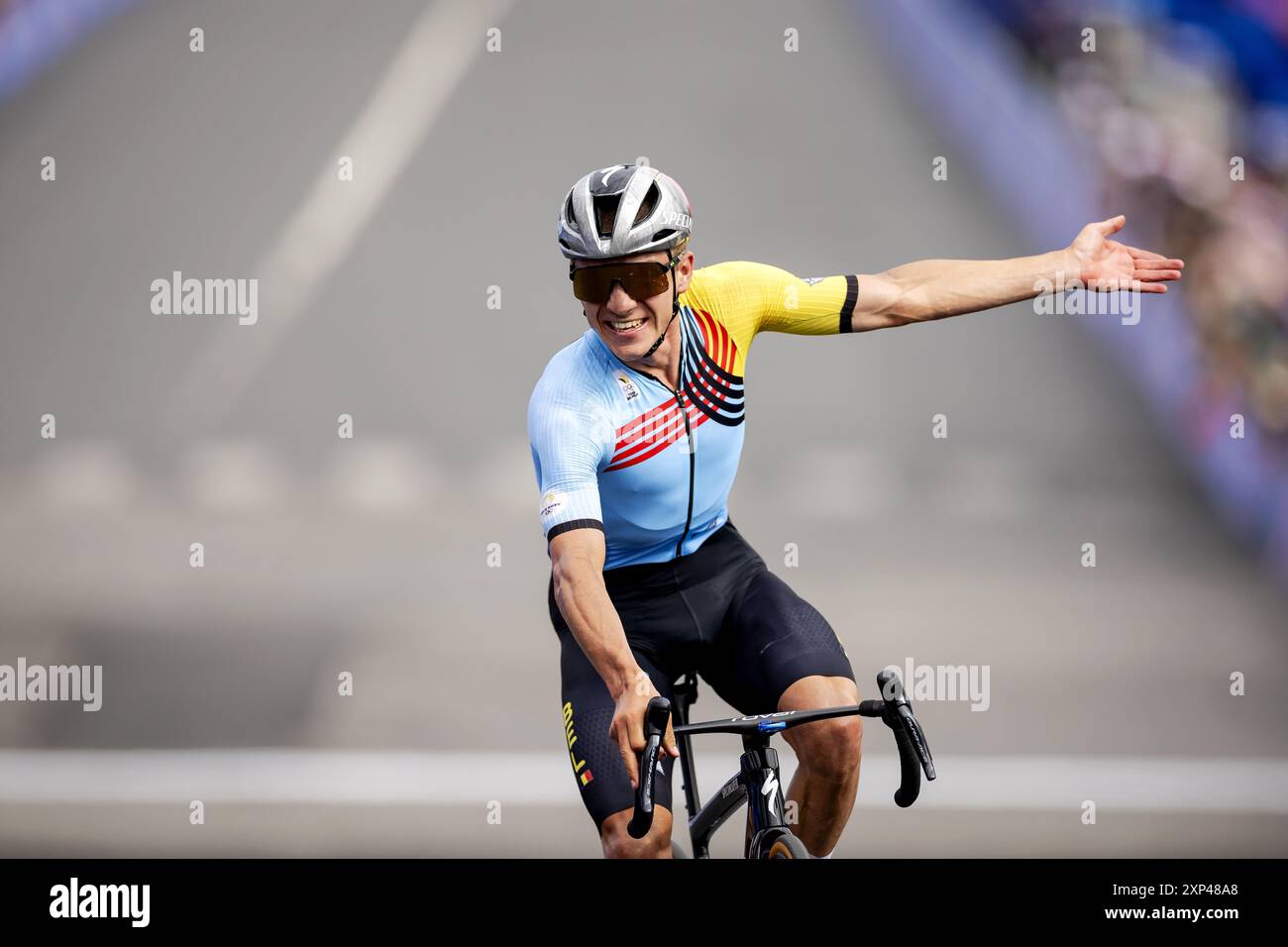 PARIS - Cyclist Remco Evenepoel (BEL) wins the road cycling race at the ...