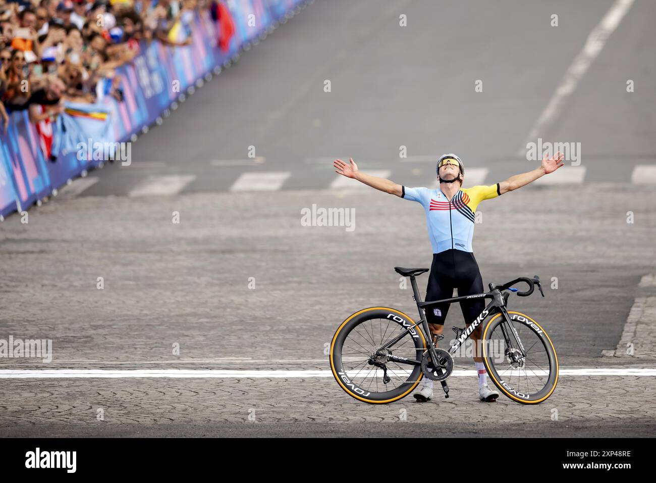 PARIS - Cyclist Remco Evenepoel (BEL) wins the road cycling race at the ...