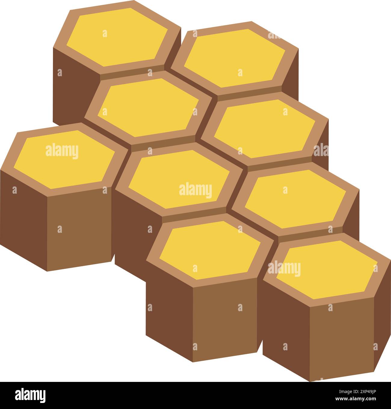 Honeycomb structure showing honeycomb cells with honey inside, bee ...