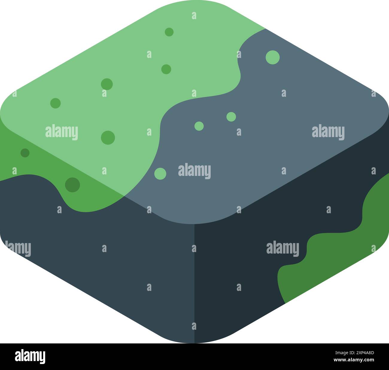 Isometric earth layer icon representing soil, ground, nature, and ...