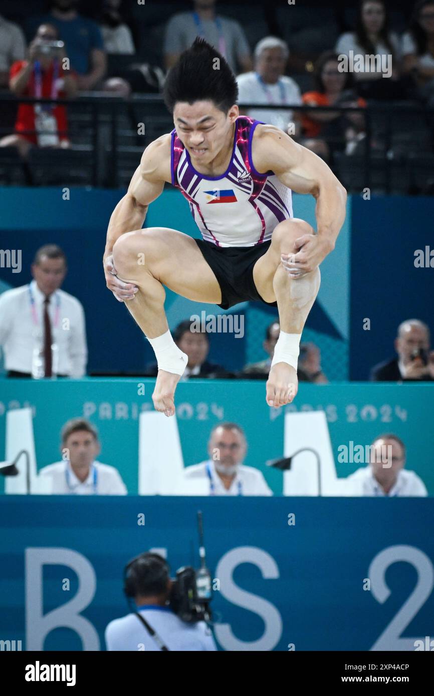Paris, France. 3rd Aug 2024. Carlos Edriel Yulo ( PHI ), Artistic ...