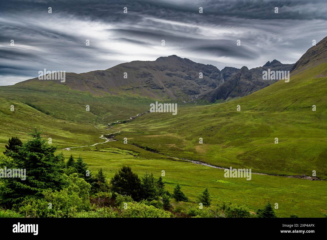 Valley Glen Brittle With River Brittle And Waterfalls With Fairy Pools ...