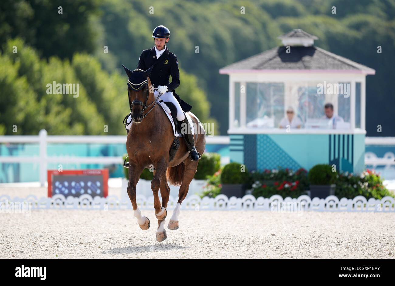 Australia's Jayden Brown aboard Quincy B during the Dressage Team Grand ...