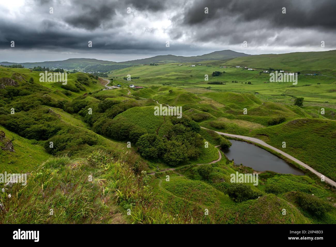 Mystic Valley Fairy Glen With Small Pools And Hills And Narrow Paths ...