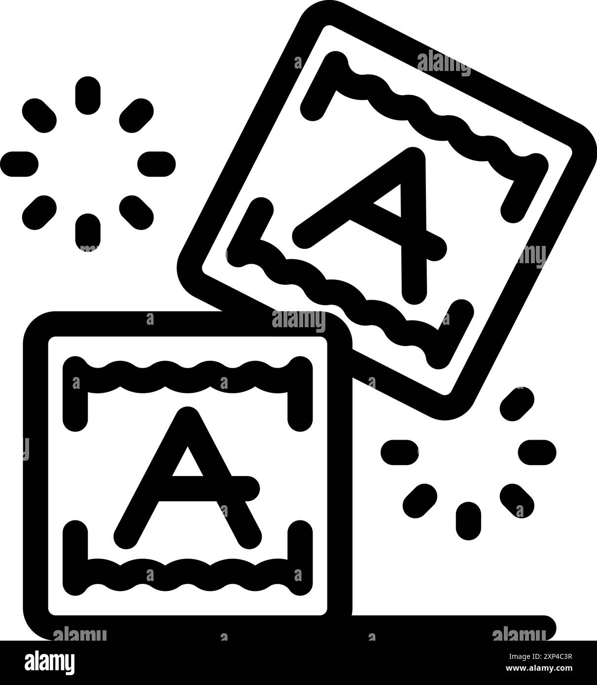 Educational toy with letter a for children developing their language ...