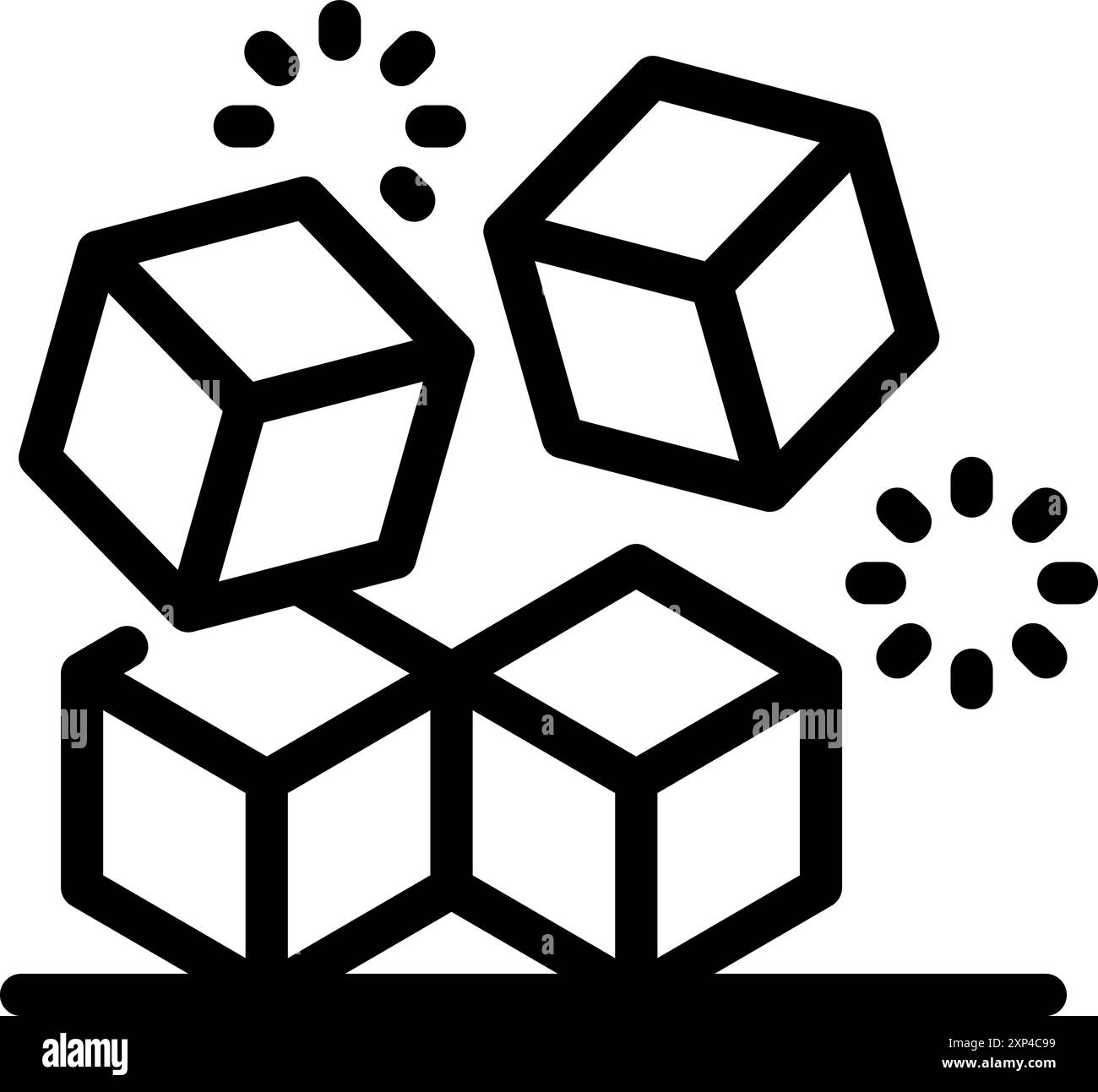 Blockchain network icon cubes hi-res stock photography and images - Alamy