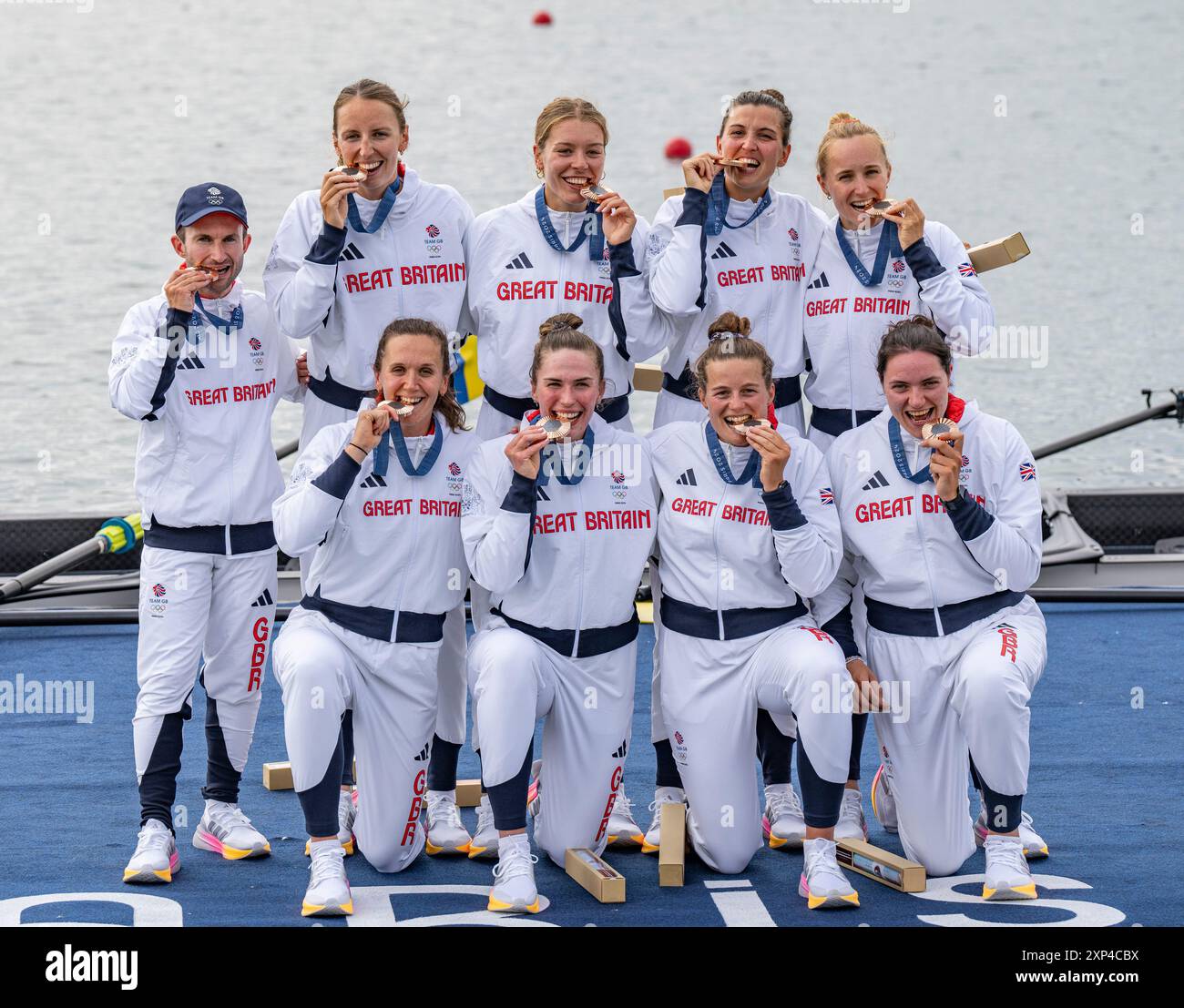Vaires Sur Marne. 3rd Aug, 2024. Bronze medalists team Great Britain ...