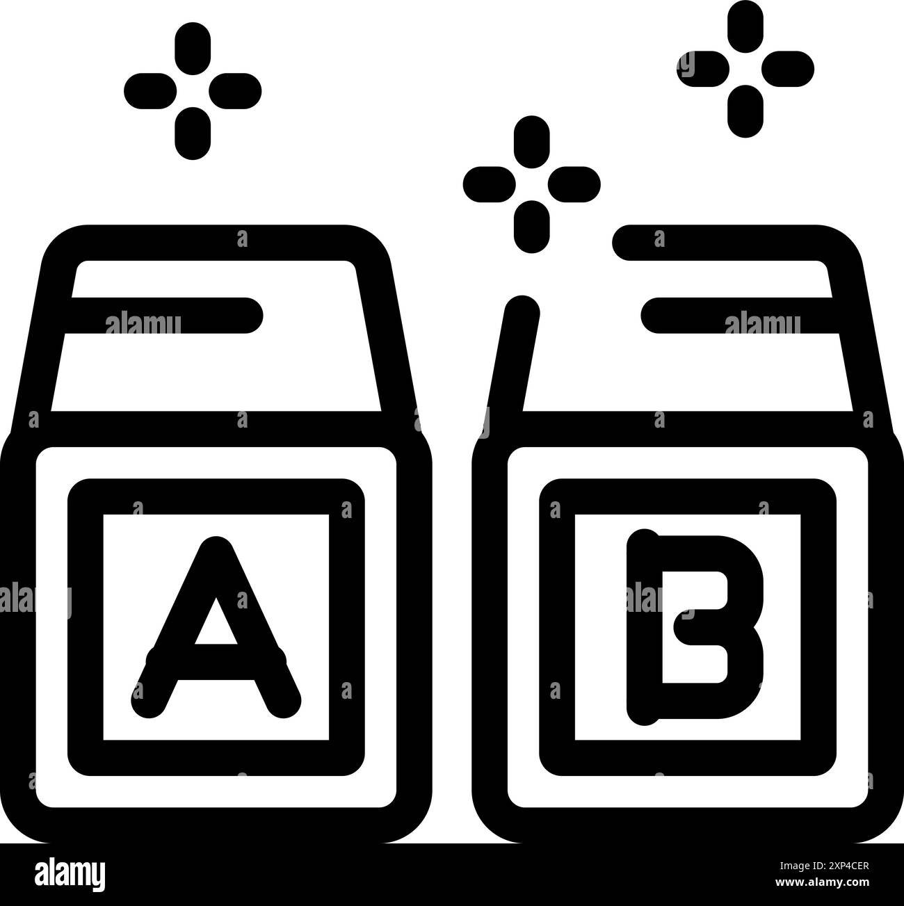 Simple bold line icon representing the concept of making a choice Stock ...