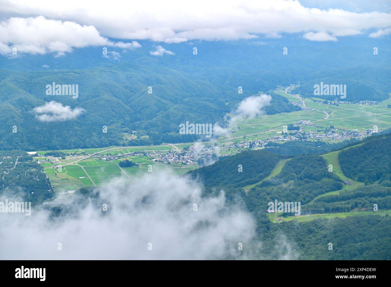 Aerial View of Hakuba Village from Happo One in Nagano, Japan Stock ...