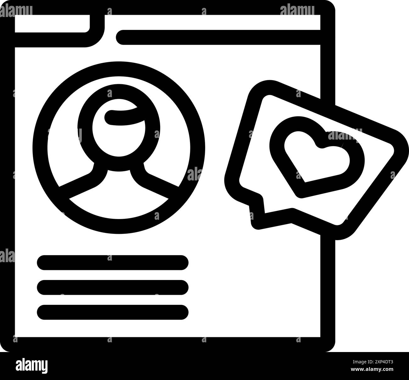 Website is displaying a customer profile with a heart icon representing ...