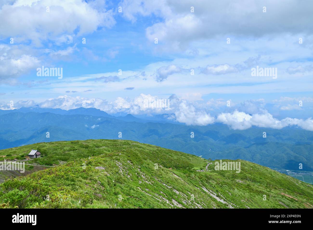 Scenery of Hakuba Valley from Happo One in Summer Stock Photo - Alamy