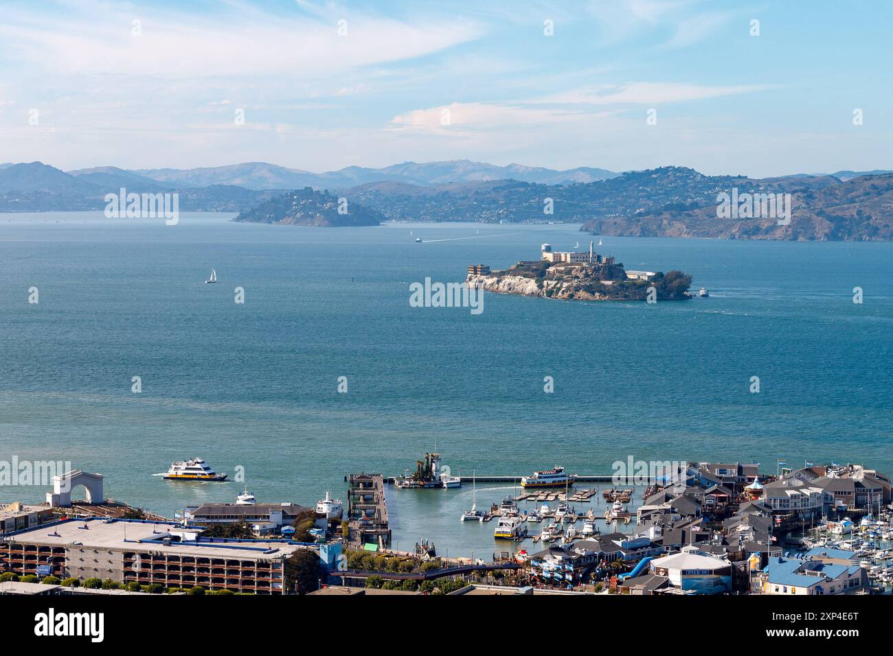 The prison of Alcatraz island in San Francisco Bay, California Stock ...